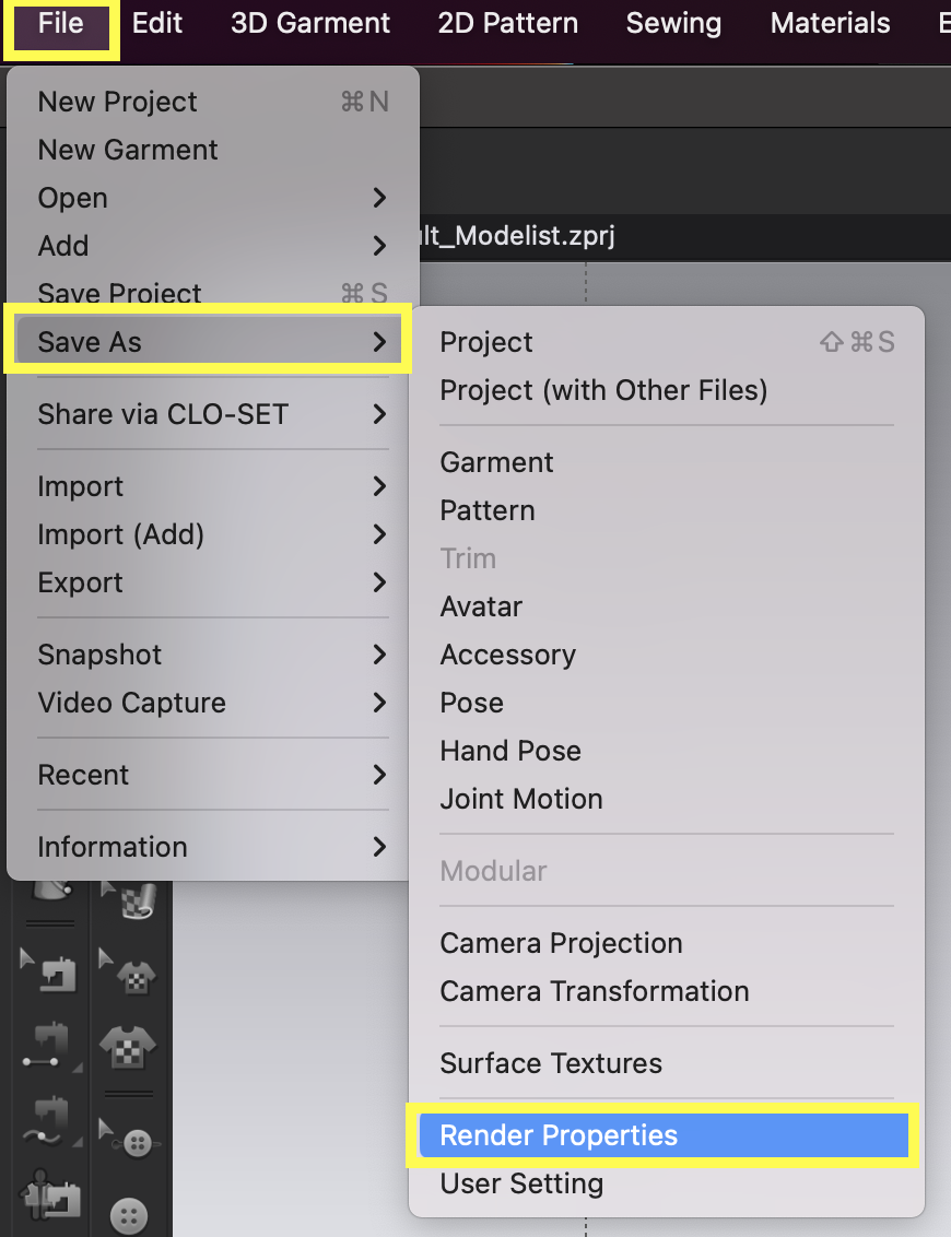 [2023-06] New Feature in CLO-SET, Render Preset! – CLO-SET | Help Center