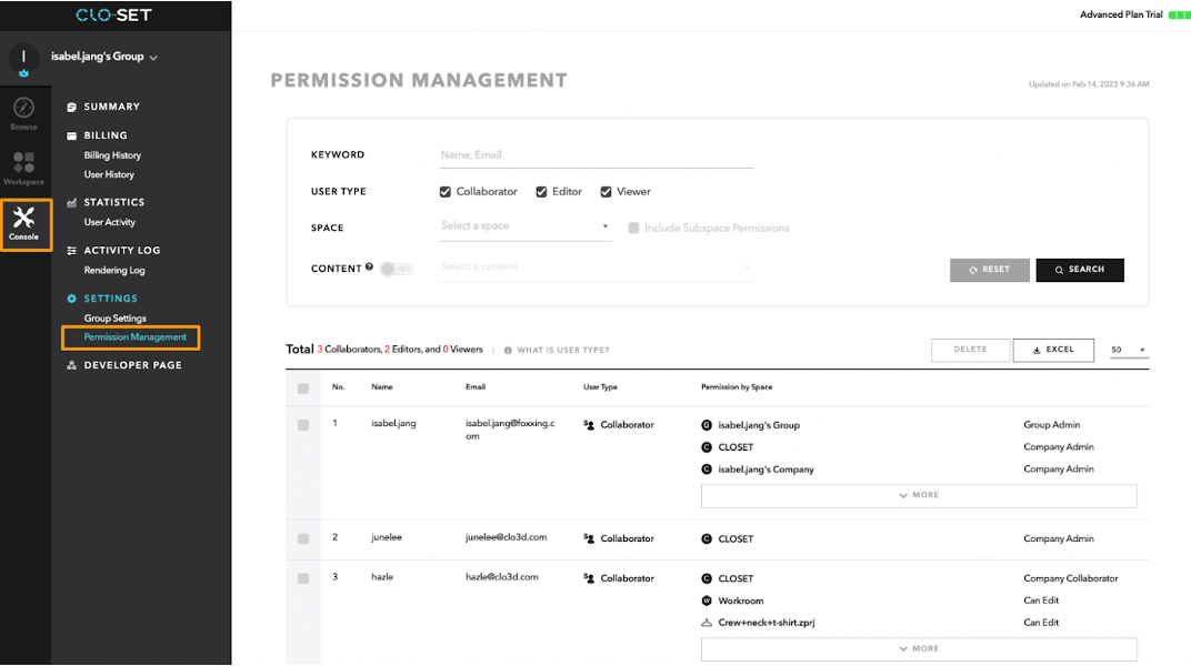 [2023-02] New and Updated Feature, CLO-SET Permission Management – CLO ...