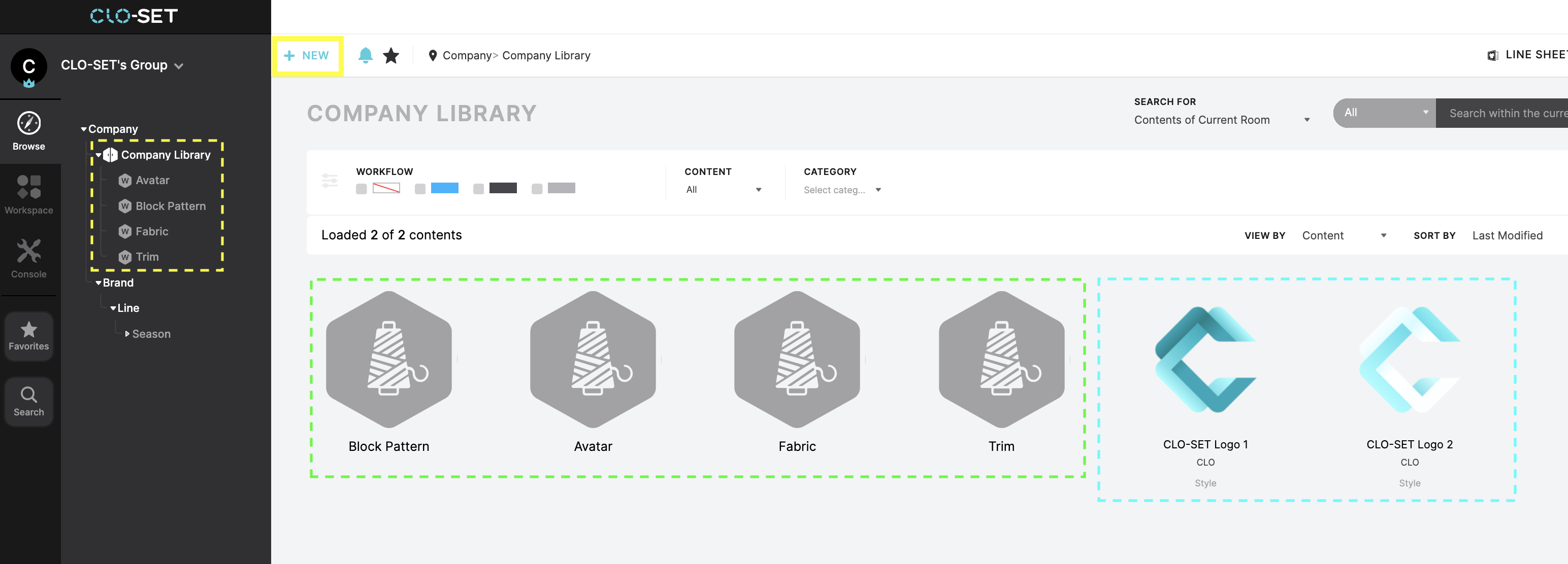 Component Library (Block Pattern, Fabric, Trim) – CLO-SET | Help Center