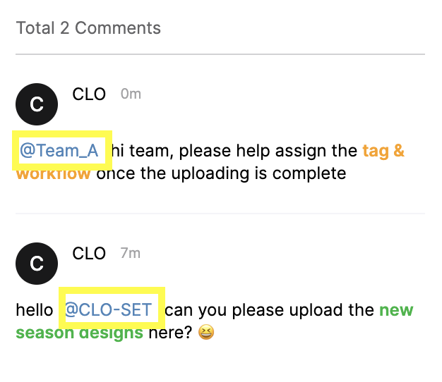 Leave Comment – CLO-SET | Help Center