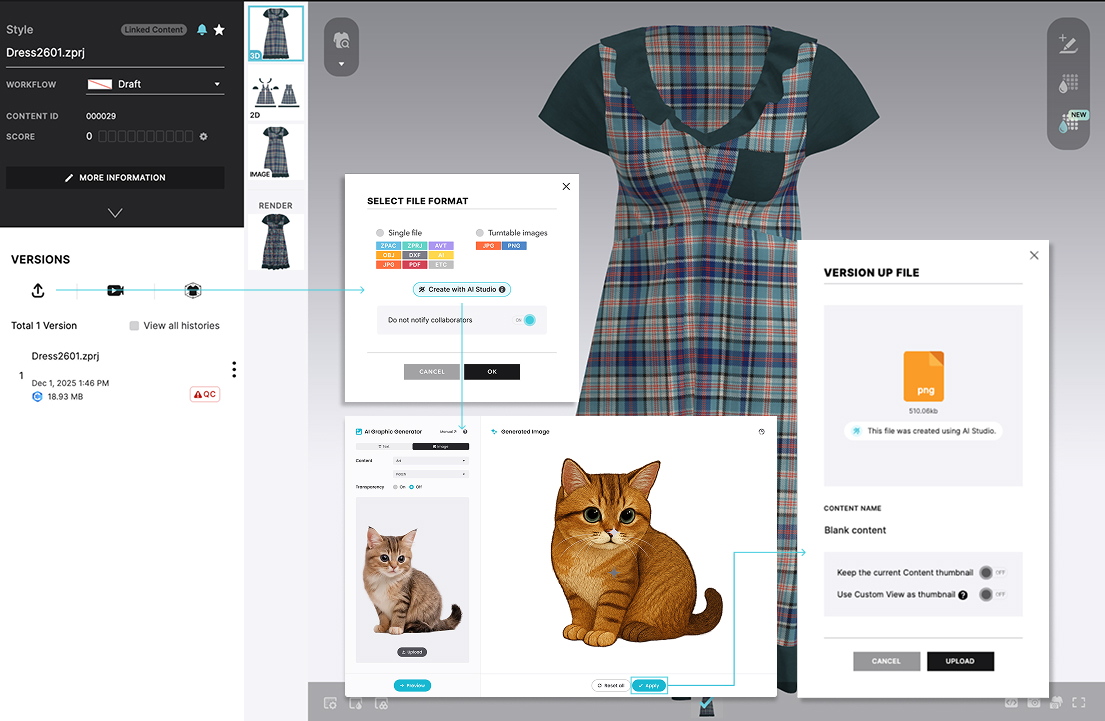 [2025-12] Updates in CLO-SET: AI Studio (Graphic Generator) & Colorway ...