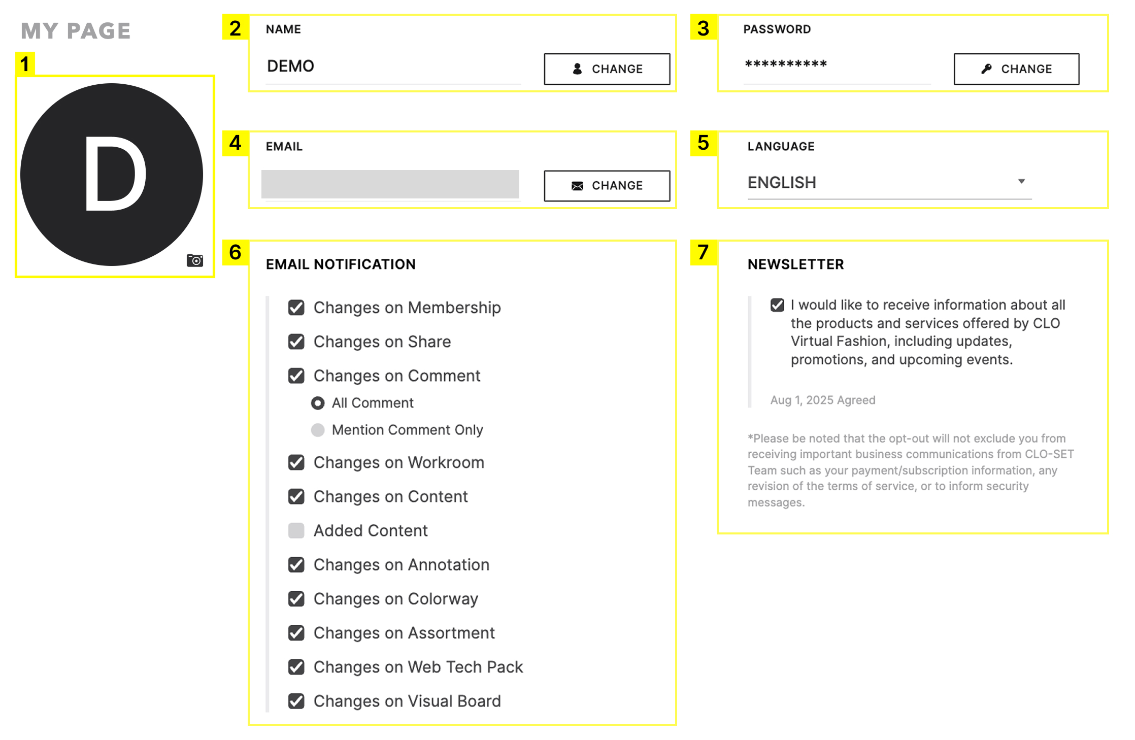 My page – CLO-SET | Help Center
