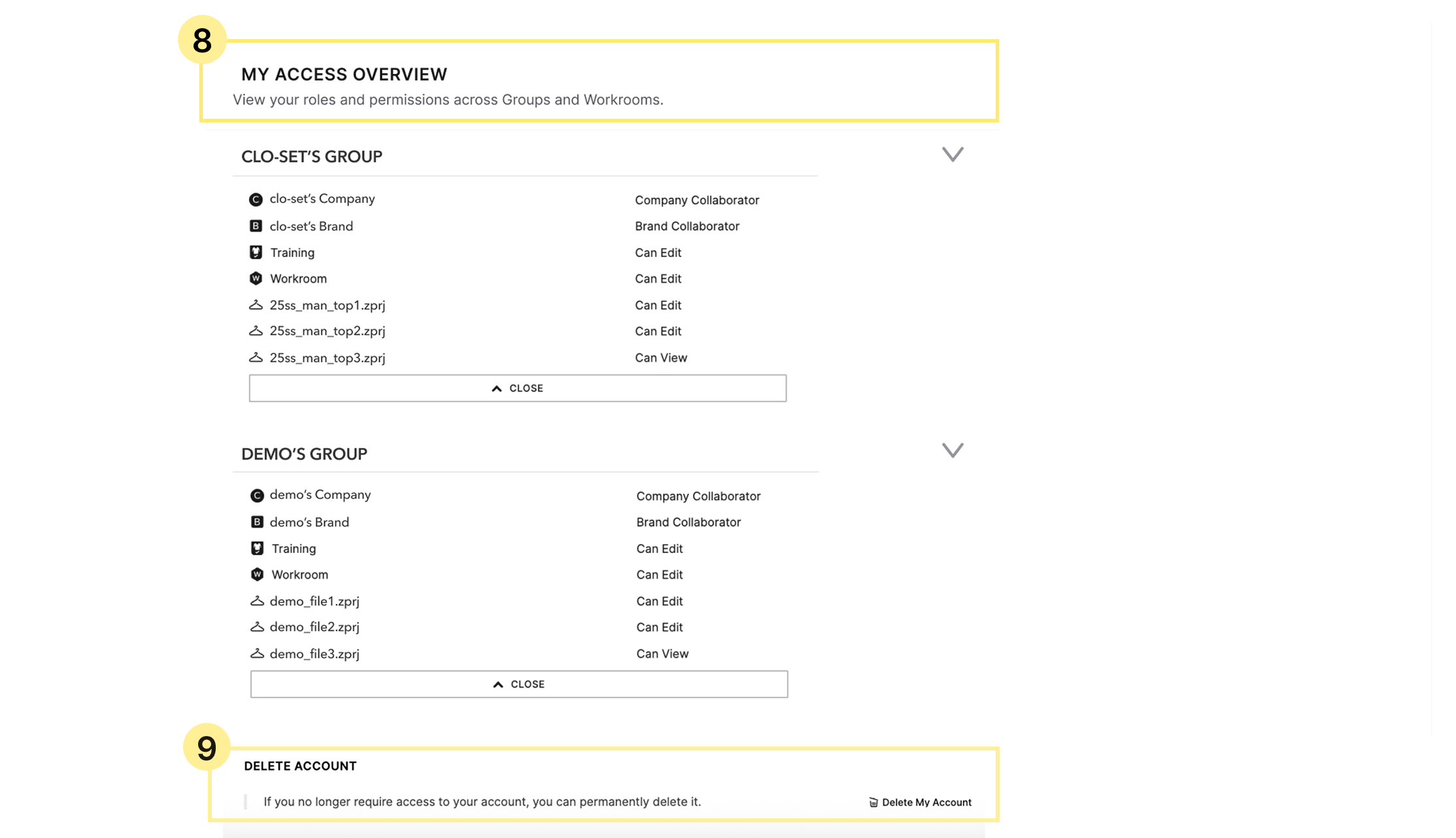 My page – CLO-SET | Help Center